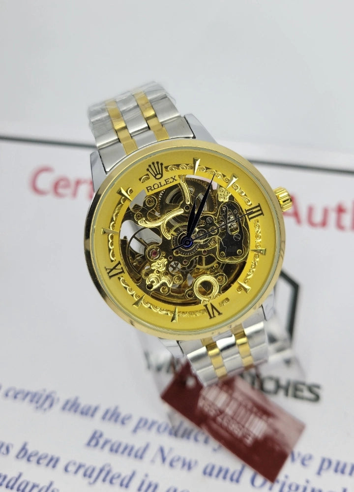 RLX Automatic Luxury Watch: Two-Tone Transparent Dial R-025 – WilliWatches