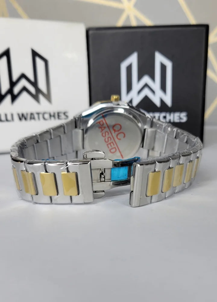 Premium Two-Tone Gold Arabic Calligraphy White Dial Watch DI-002 ...