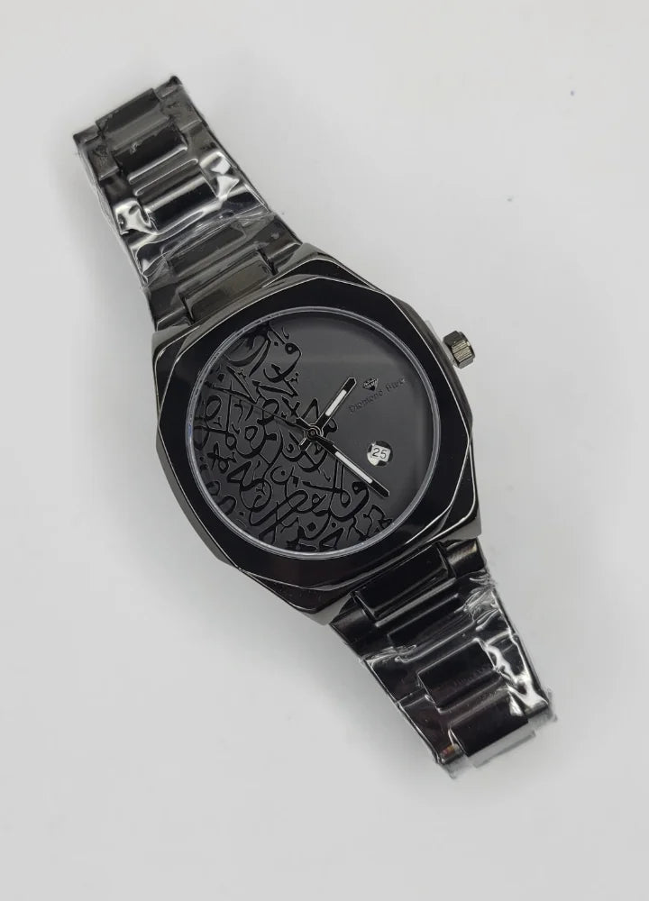 Premium Black Edition Arabic Calligraphy Dial Watch D-003 – WilliWatches®
