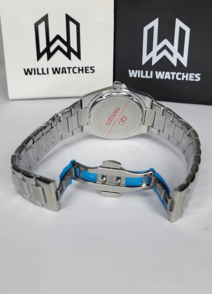 Diamond Blue Premium Two-Tone Watch with Black Dial DI-008 – WilliWatches®