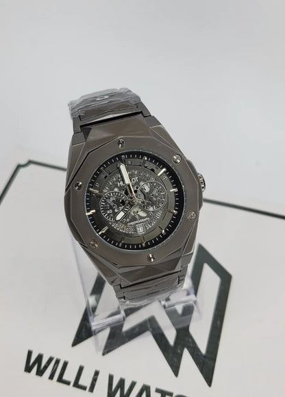 Hublot Black Prism Chain Watch with Hologram Dial with Date – WilliWatches